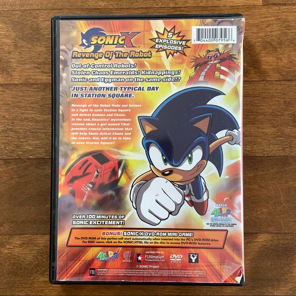 Sonic the Hedgehog | Other | Sonic X Vol 7 Revenge Of The Robot Dvd ...